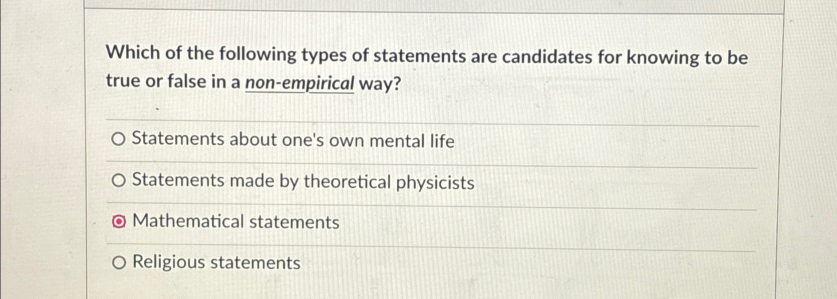 Solved Which of the following types of statements are | Chegg.com