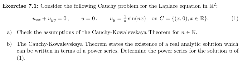 Solved Exercise 7.1: Consider the following Cauchy problem | Chegg.com