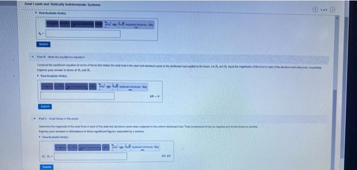 Solved CHWS Axial Loads and statically indeterminate Systems | Chegg.com