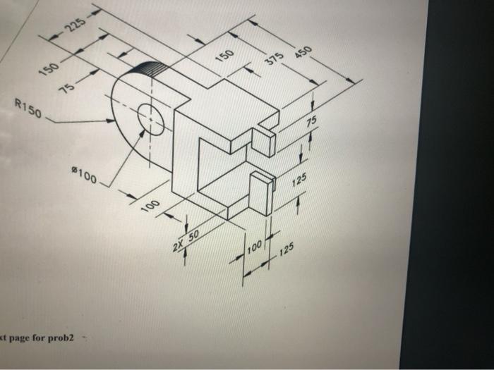 Solved draw front top and right side for each part given | Chegg.com