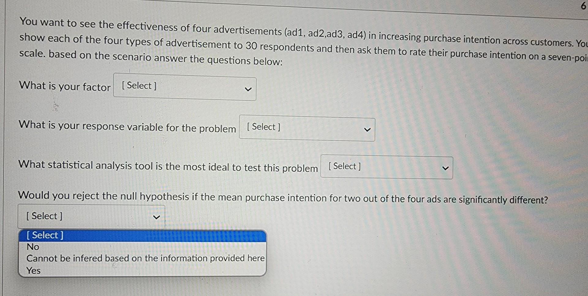 Solved You want to see the effectiveness of four | Chegg.com