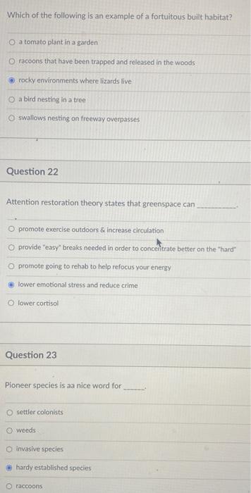 Solved Which of the following is an example of a fortuitous | Chegg.com