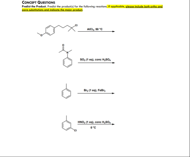 Solved Concept QuestionsPredict the Product. Predict the | Chegg.com