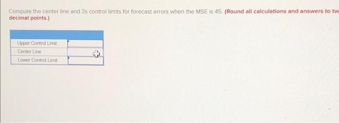 Solved Compute the center line and 3s control limits for | Chegg.com