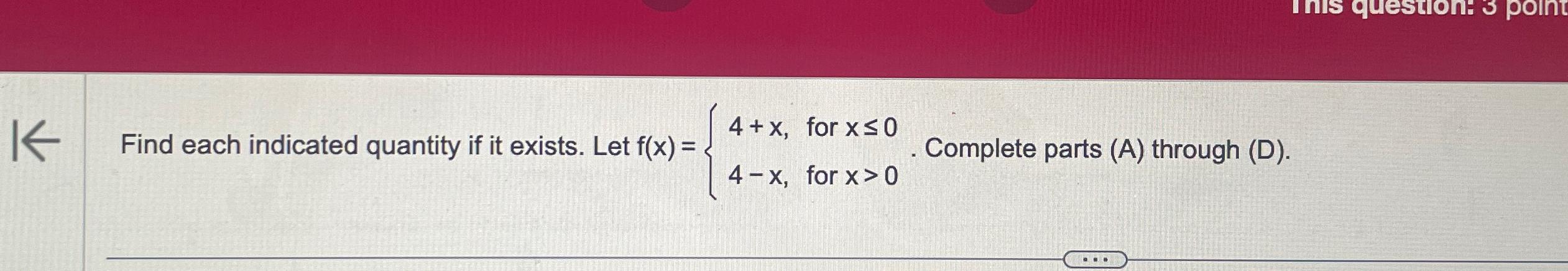 Solved Find each indicated quantity if it exists. Let | Chegg.com