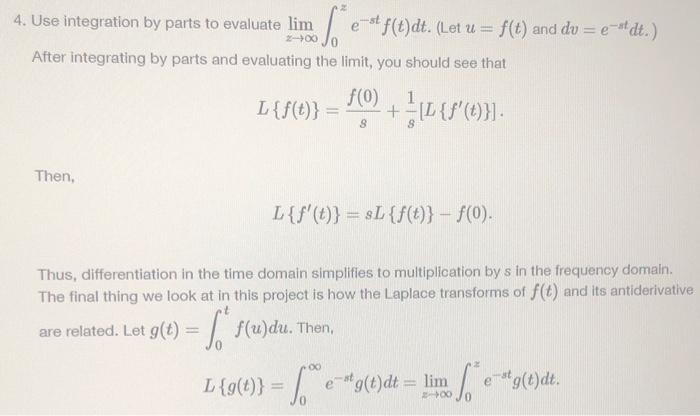 Solved Laplace Transforms In the last few chapters, we have | Chegg.com