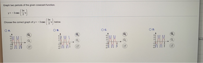 Solved Graph two periods of the given cosecant function 137 | Chegg.com