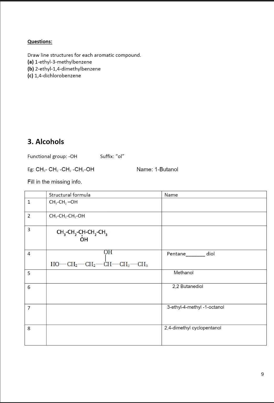 Solved Methoxy ethane Name /draw the following molecules | Chegg.com