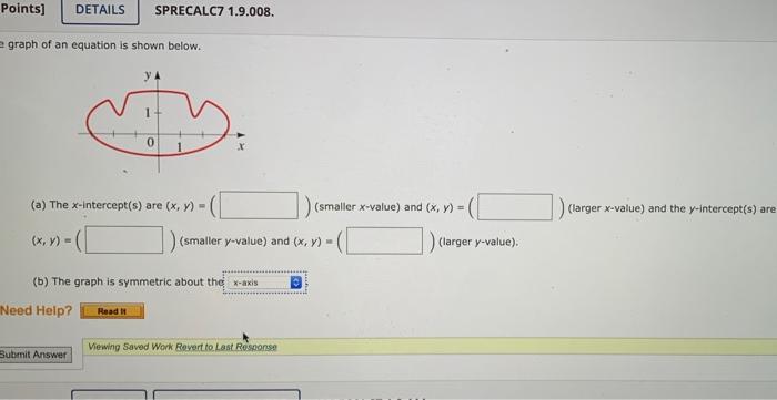 Solved araph of an equation is shown below. (a) The | Chegg.com