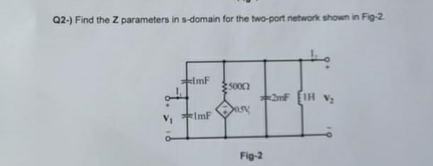 Solved 22-) Find the \\( \\mathrm{Z} \\) parameters in | Chegg.com