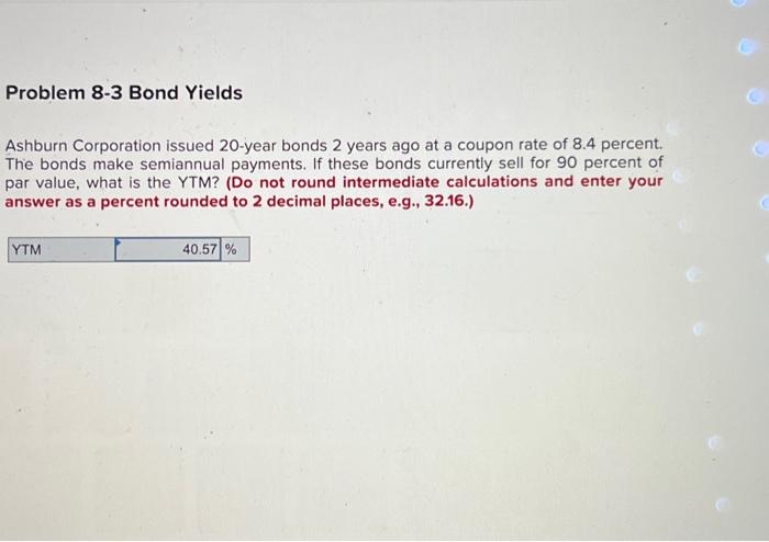 Solved Ashburn Corporation issued 20 -year bonds 2 years ago | Chegg.com