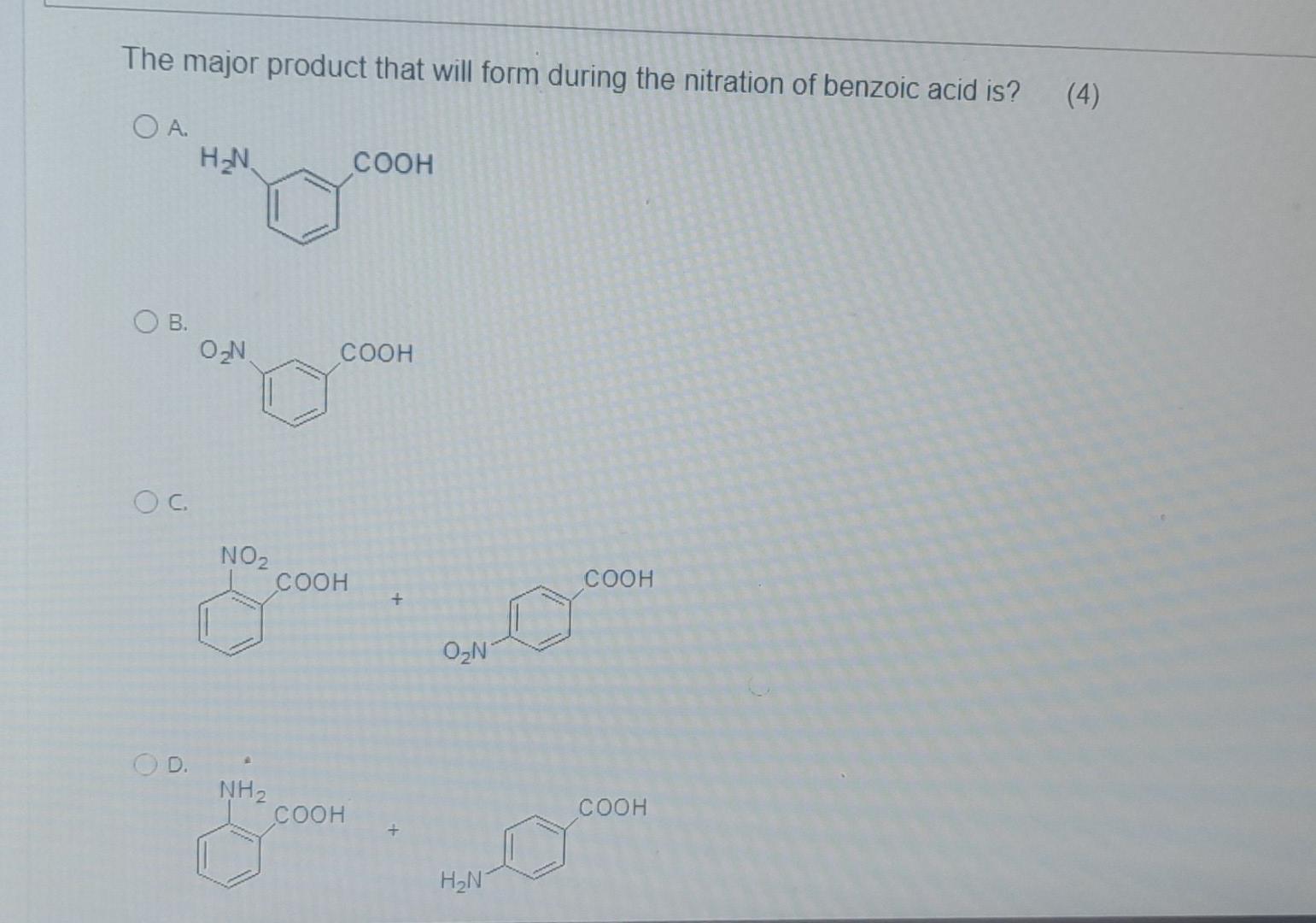 Solved The major product that will form during the nitration | Chegg.com