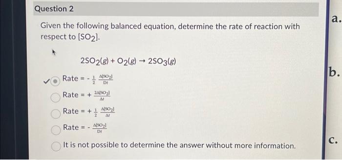 Solved Given the following balanced equation, determine the | Chegg.com