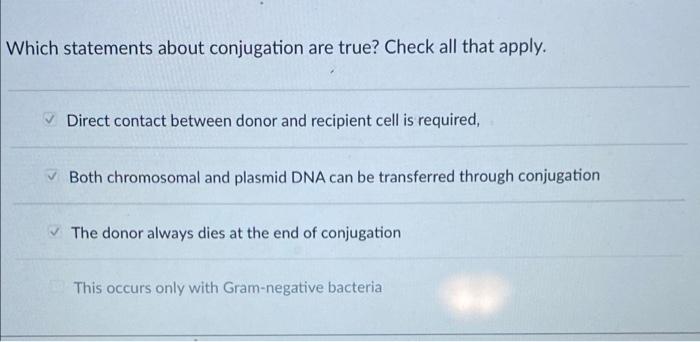 Solved Which statements about conjugation are true? Check | Chegg.com
