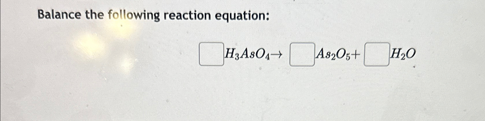 Solved Balance the following reaction | Chegg.com