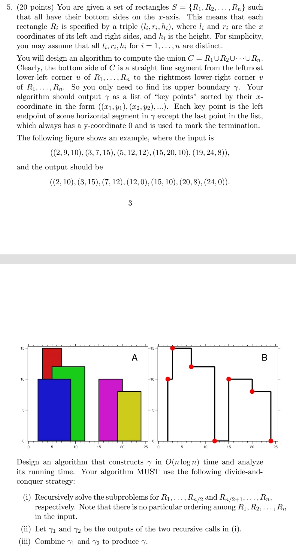 Solved (20 ﻿points) ﻿You are given a set of rectangles | Chegg.com