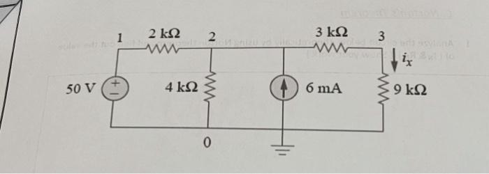 Solved B- Node voltaqe Theorem 1. Analyze the circuit below | Chegg.com