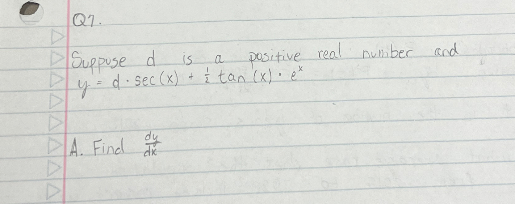 Solved Q1.Suppose d ﻿is a positive real number | Chegg.com