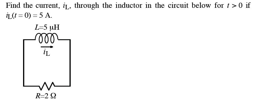 Solved Find the current, iL, through the inductor in the | Chegg.com