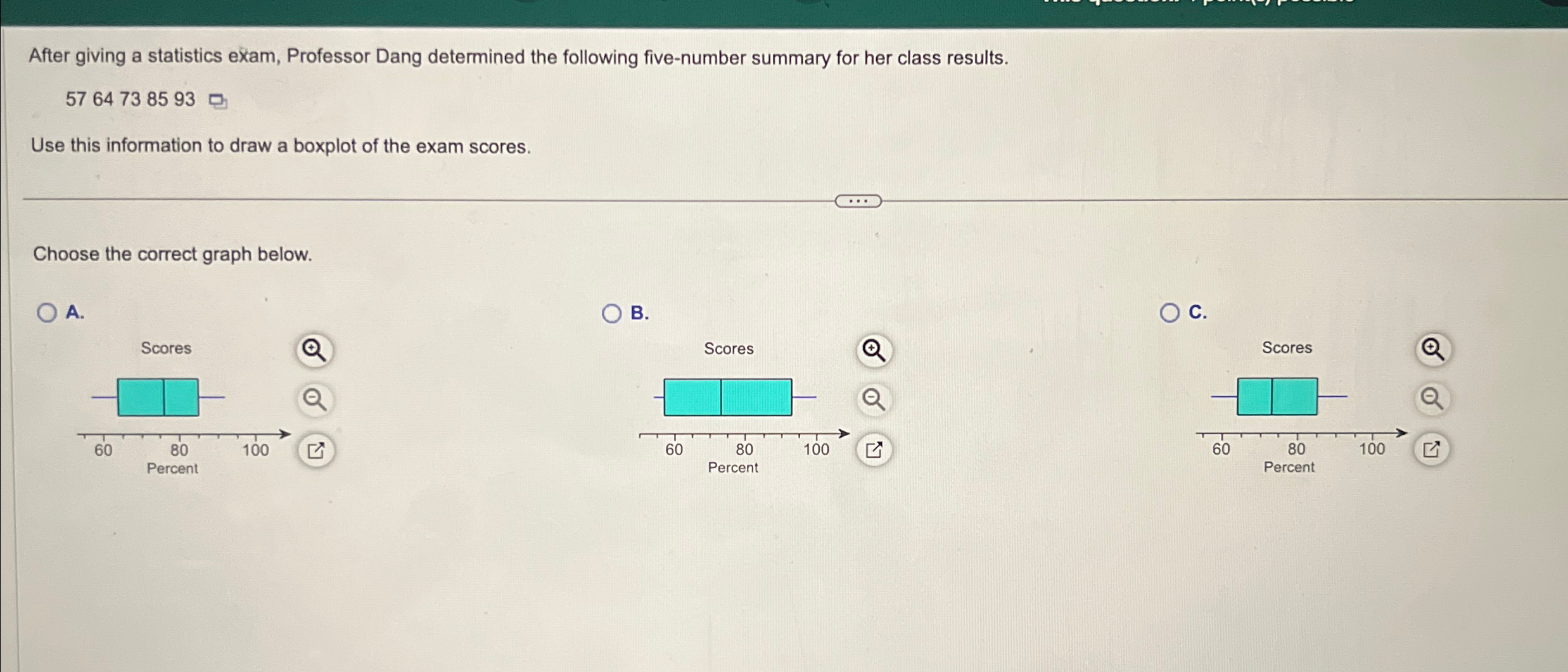 Solved After giving a statistics exam, Professor Dang | Chegg.com