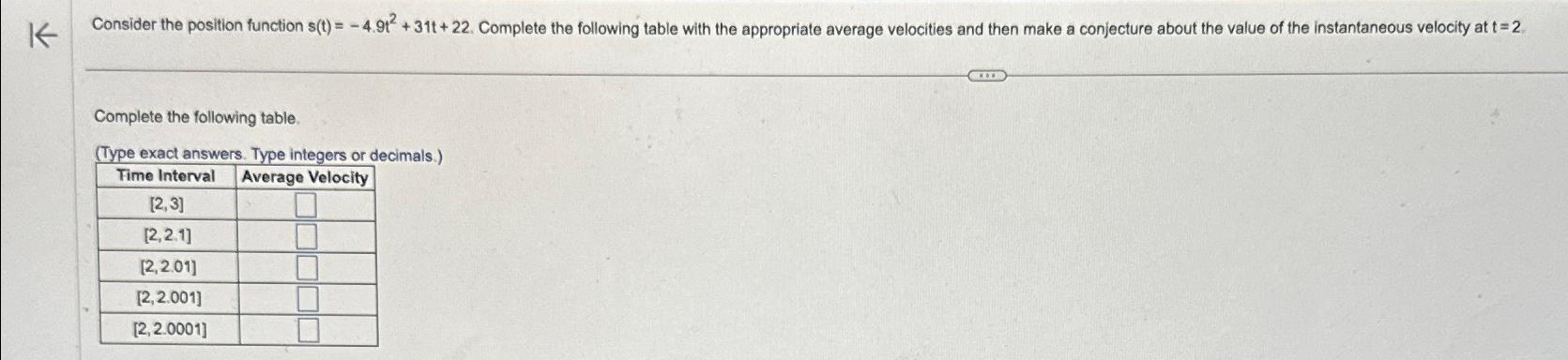 Solved Consider the position function s(t)=-4.9t^(2)+31t+22. | Chegg.com