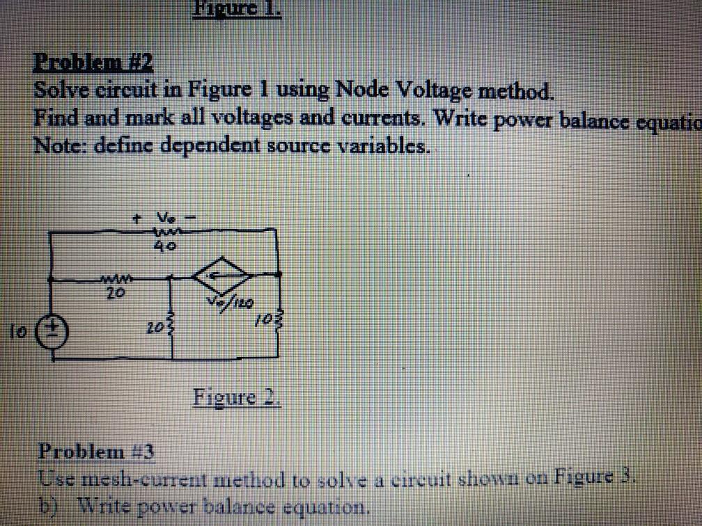 Solved Problem #2 Solve circuit in Figure 1 using Node | Chegg.com
