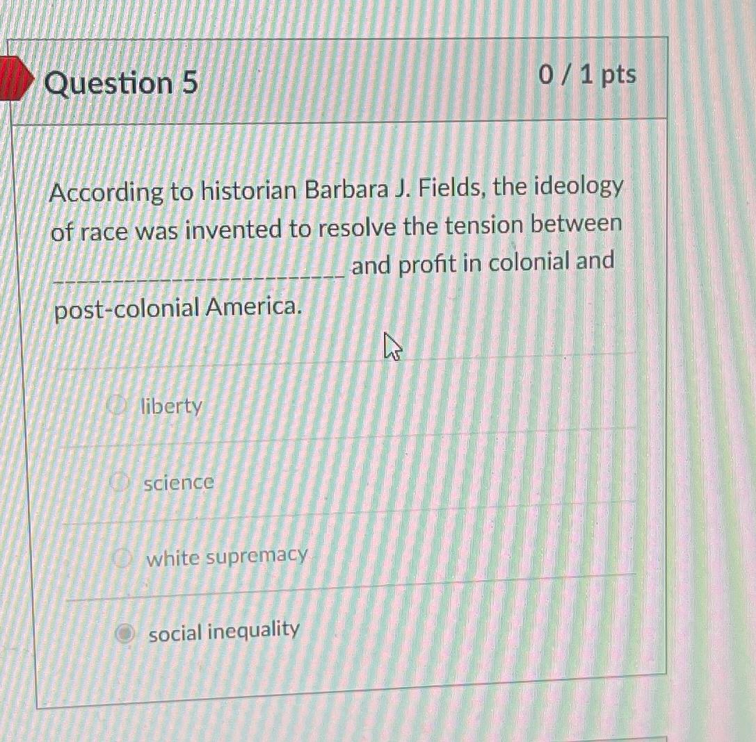 Solved Question 501ptsAccording to historian Barbara J. | Chegg.com