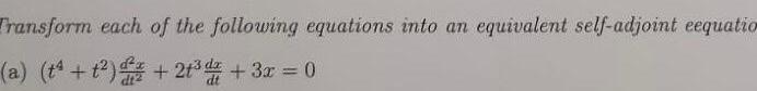 Solved Transform each of the following equations into an | Chegg.com