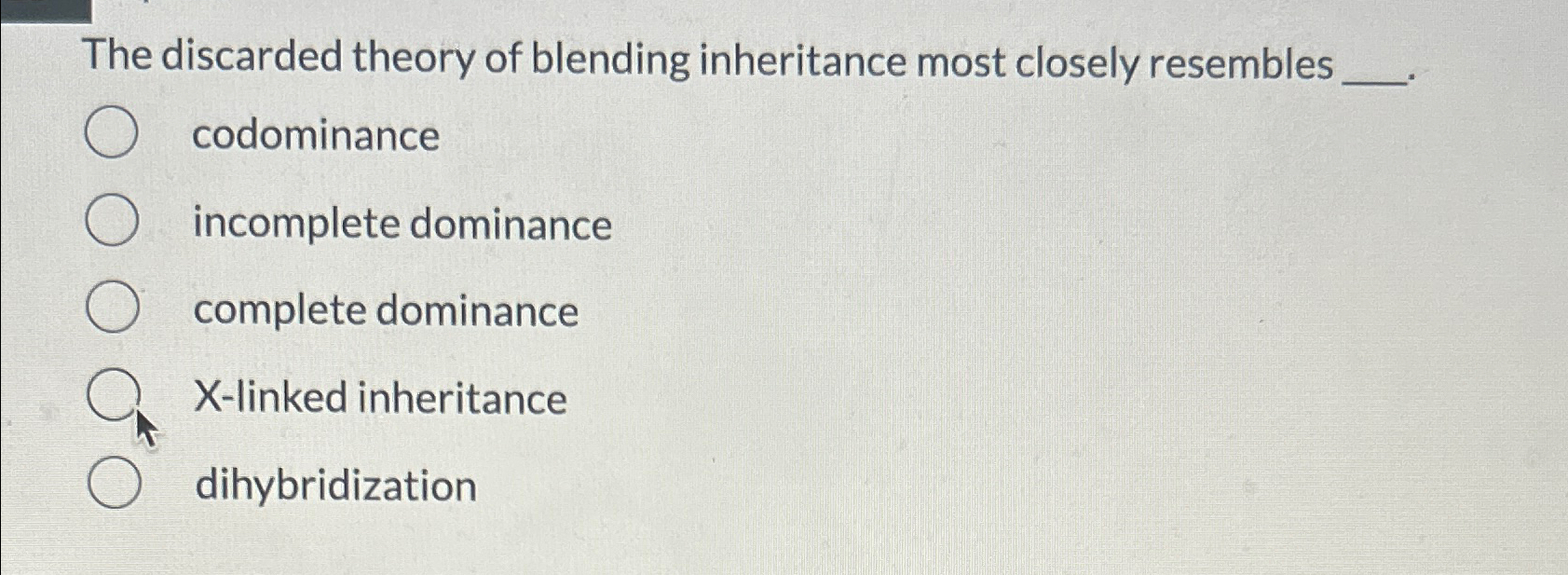 Solved The Discarded Theory Of Blending Inheritance Most 