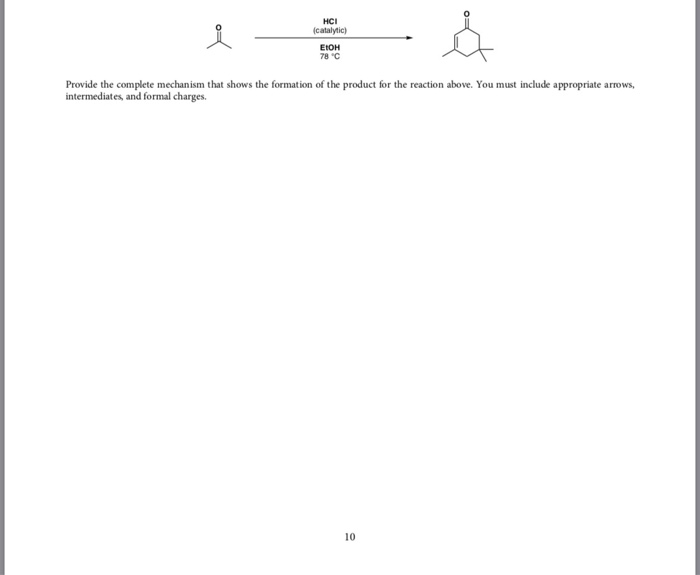 Solved HCI (catalytic) EtOH 78 °C Provide the complete | Chegg.com