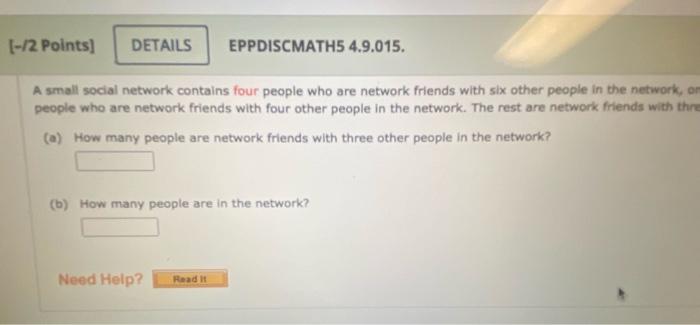 Solved 2. (0/1 Points] DETAILS PREVIOUS ANSWERS EPPDISCMATH5 | Chegg.com