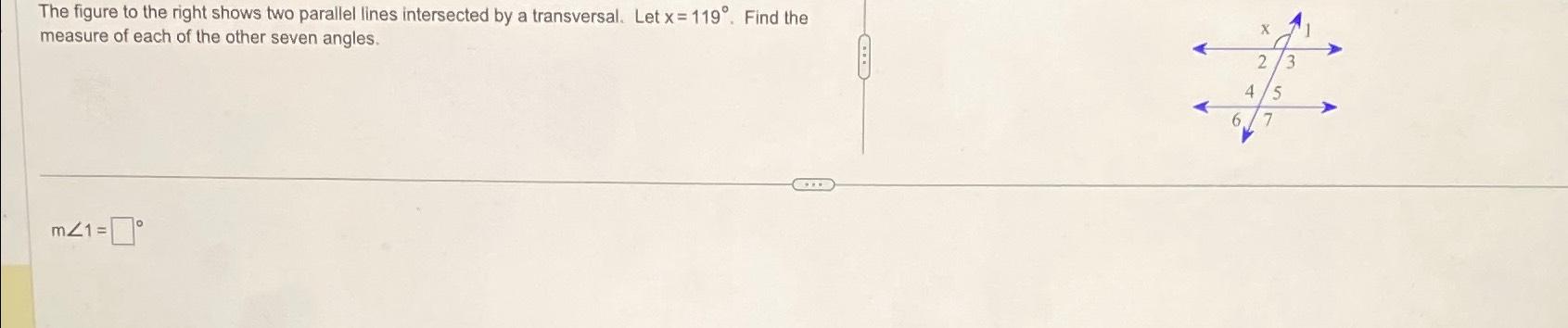 Solved The figure to the right shows two parallel lines | Chegg.com