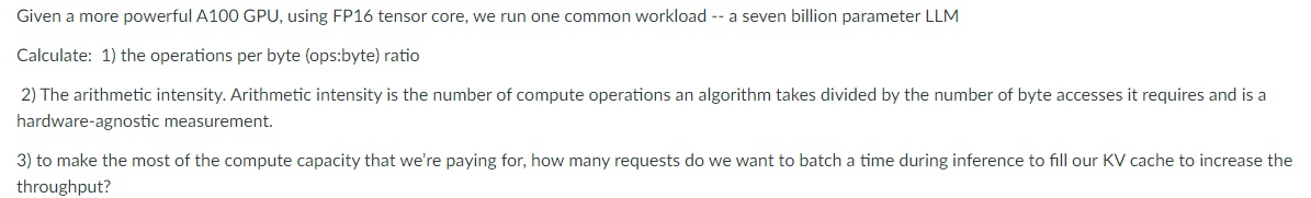 Solved Given a more powerful A100 ﻿GPU, using FP16 ﻿tensor | Chegg.com