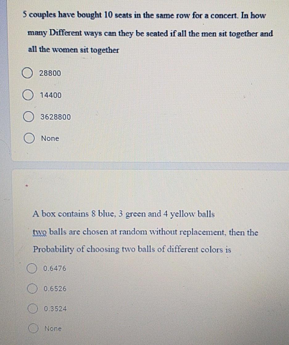 Solved 5 couples have bought 10 seats in the same row for a | Chegg.com
