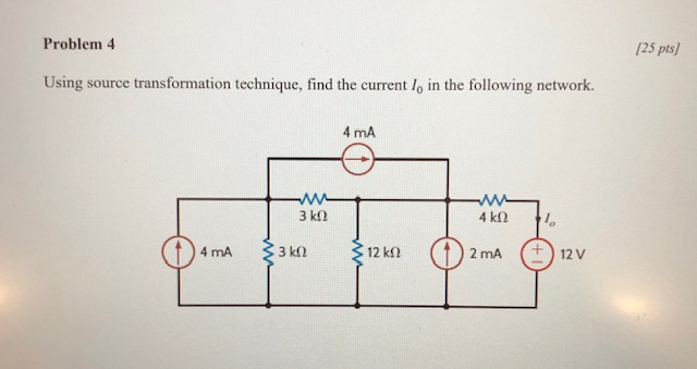 Solved Problem 4Using source transformation technique, find | Chegg.com