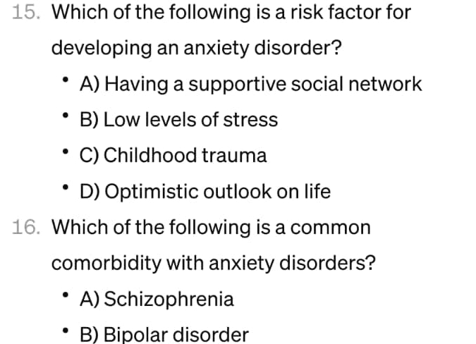 Solved Which of the following is a risk factor for | Chegg.com