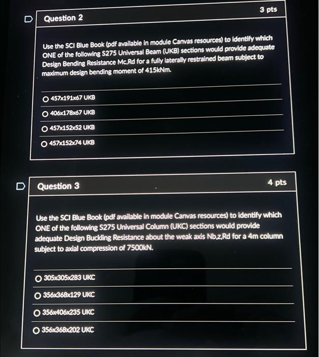 Solved Use the SCI Blue Book (pdf avallable in module Canvas | Chegg.com