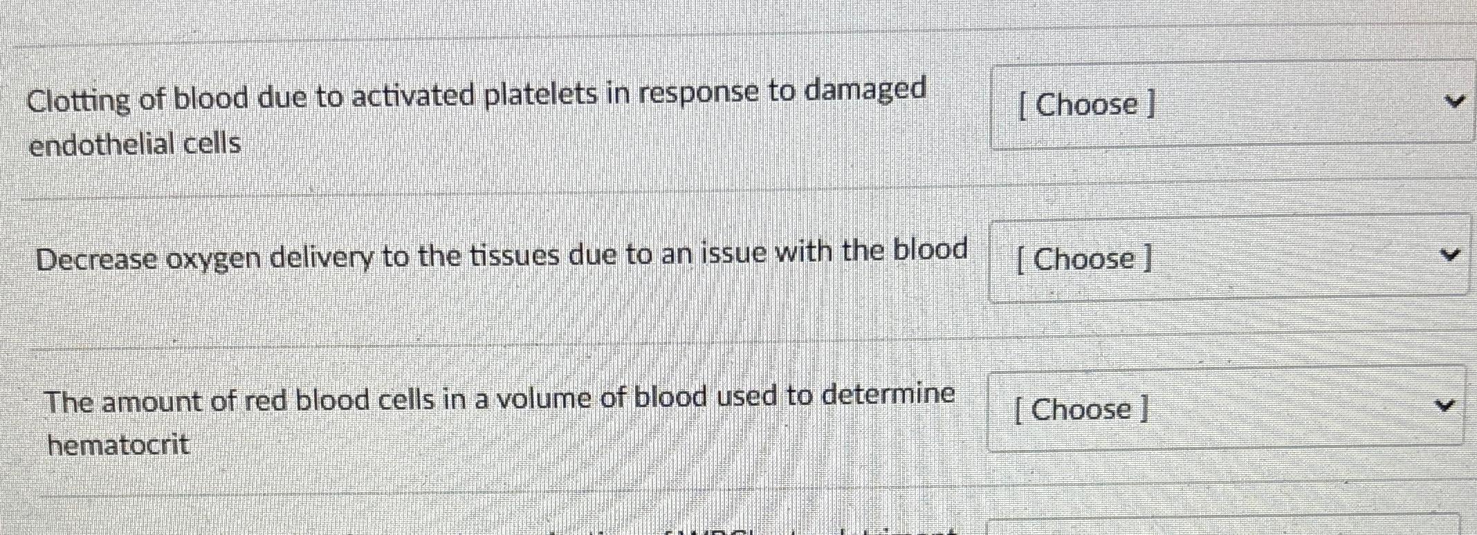 Solved Clotting of blood due to activated platelets in | Chegg.com