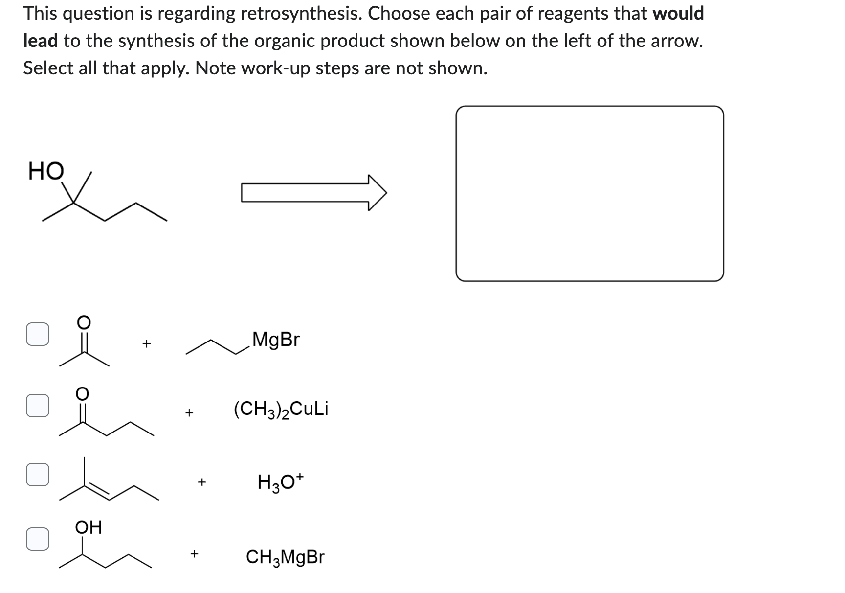 Solved This question is regarding retrosynthesis. Choose | Chegg.com
