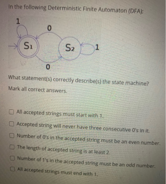 Solved In the following Deterministic Finite Automaton | Chegg.com