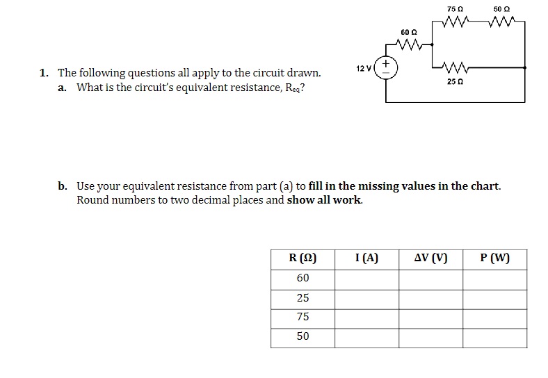Solved The following questions all apply to the circuit | Chegg.com