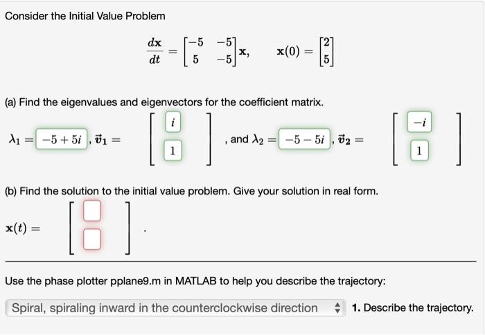 Solved Consider the Initial Value Problem | Chegg.com