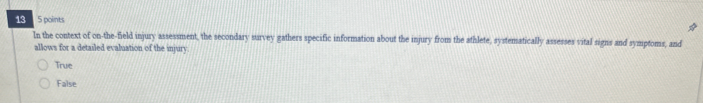 Solved 135 ﻿pointsIn the context of on-the-field injury | Chegg.com