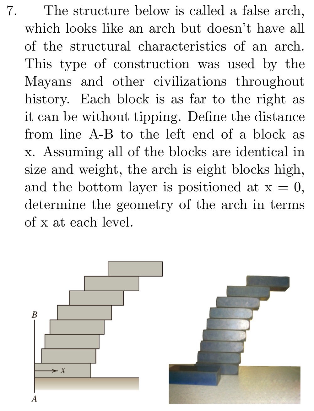 Solved The structure below is called a false arch,which | Chegg.com