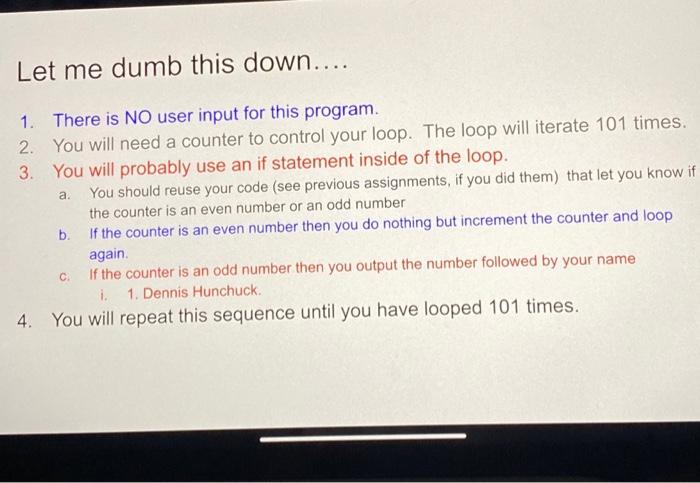 Solved Program specification When the loop control variable | Chegg.com