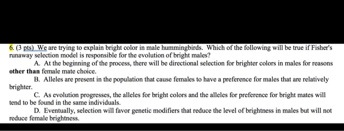 Solved 6. (3 pts) We are trying to explain bright color in | Chegg.com