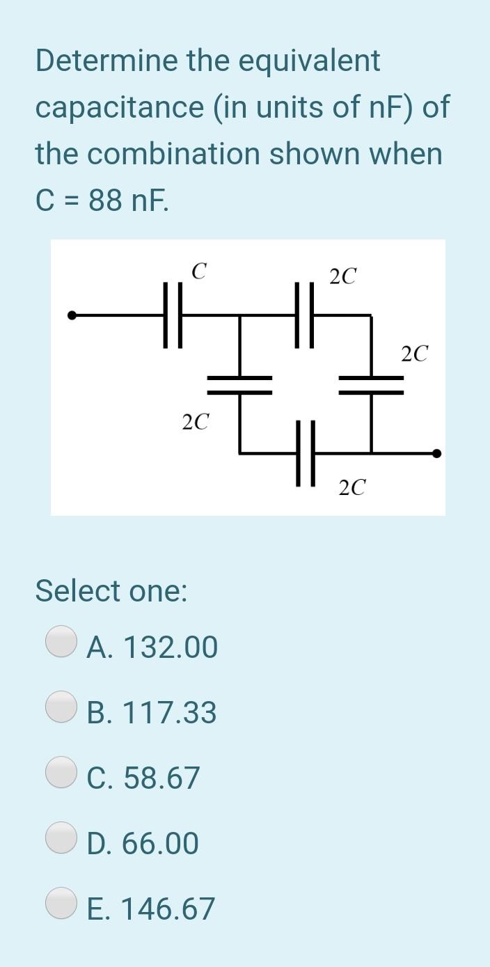 Solved Determine the equivalent capacitance (in units of nF) | Chegg.com