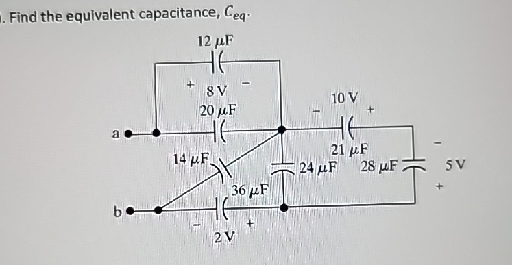 Solved Find the equivalent capacitance, Ceq. | Chegg.com