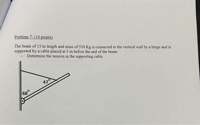 Solved Problem 4:(10 points) The lamp has a mass of 11Kg. | Chegg.com