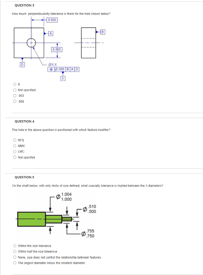 Solved QUESTION 3How much perpendicularity tolerance is | Chegg.com
